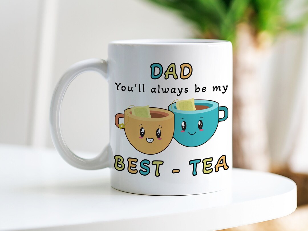 Personalised Best Tea Dad Mug & Coaster Dad Gift Birthday Dad Gift Son ...