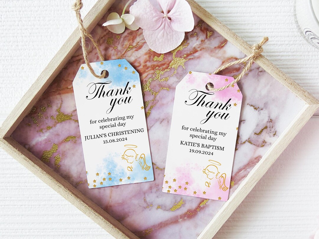 Personalised PK10 Christening Tags Custom Baptism Tag Holy Communion ...