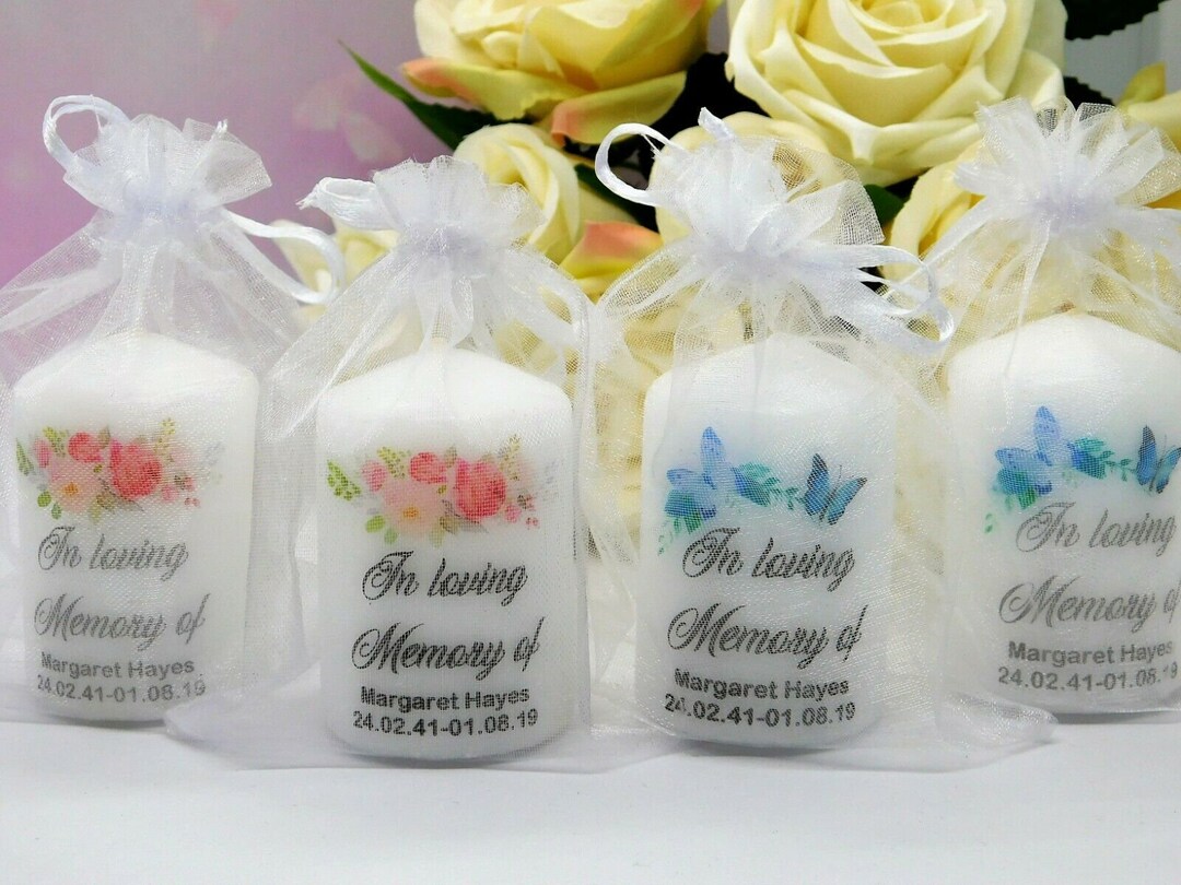 Memorial Remembrance in Loving Memory of Candle Favour Butterfly or ...