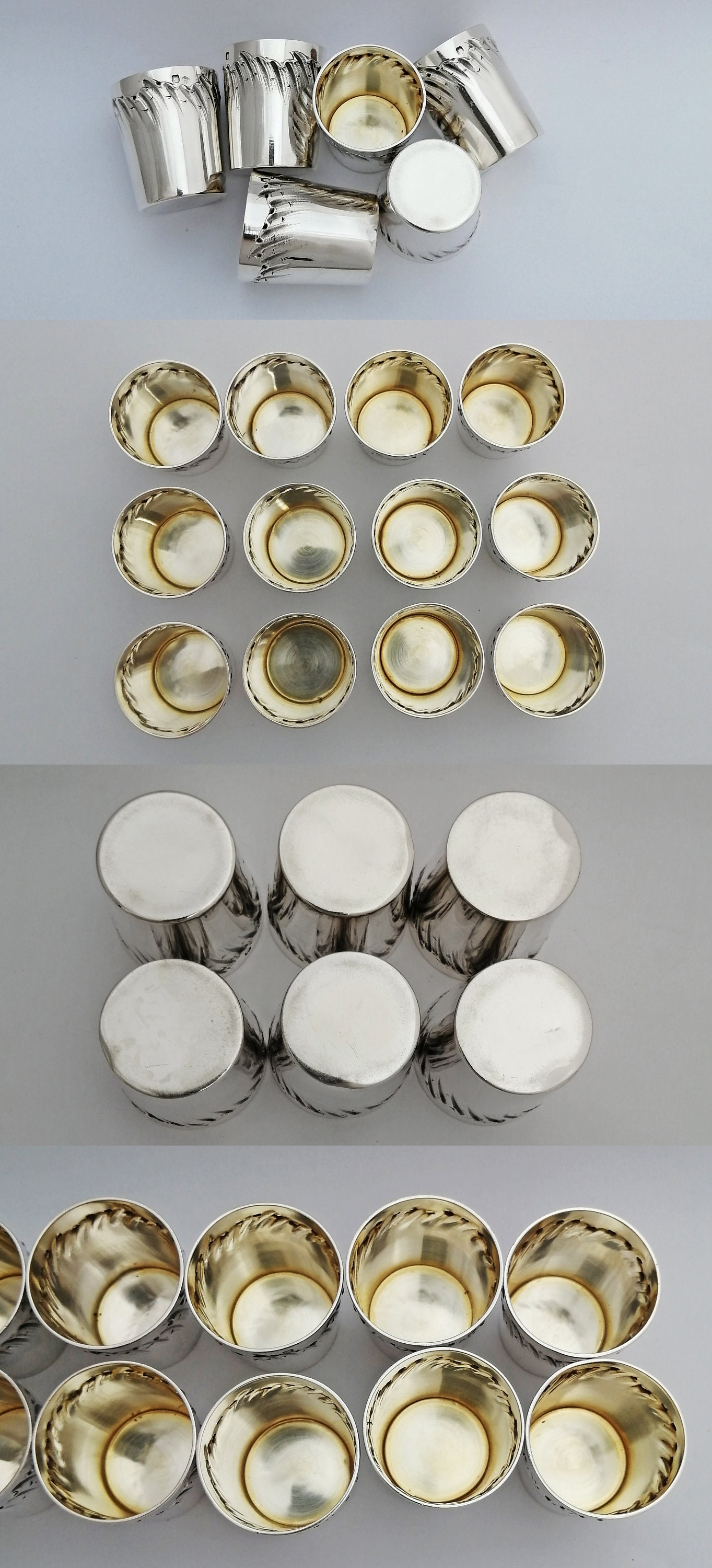 Boxed French Sterling Silver Liqueur Cups 12pc Rococo - Etsy