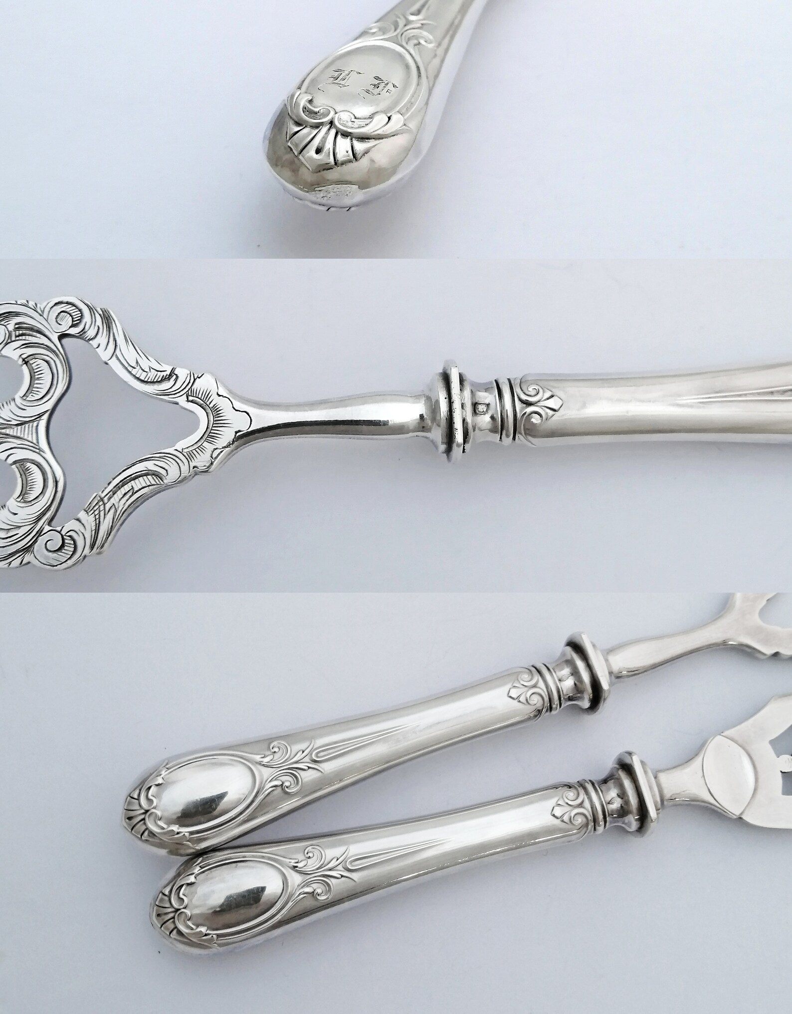 Boxed French Sterling Silver Handled 2pc Fish Serving Set Fish Fork ...