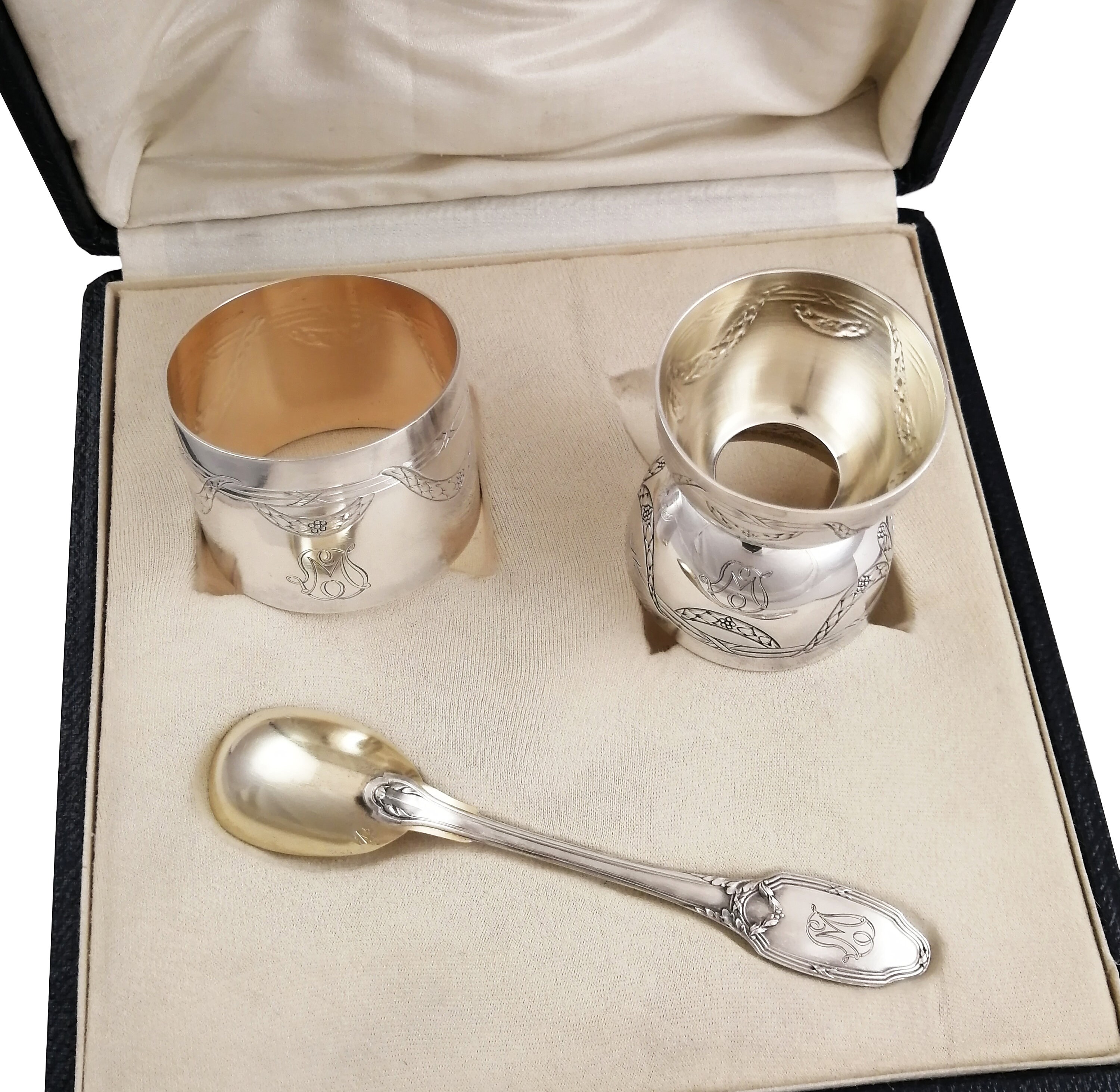 Boxed French Sterling Silver Breakfast Set: Egg Cup Spoon and - Etsy