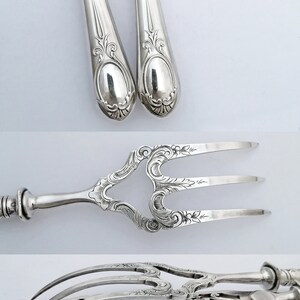 Boxed French Sterling Silver Handled 2pc Fish Serving Set Fish Fork ...