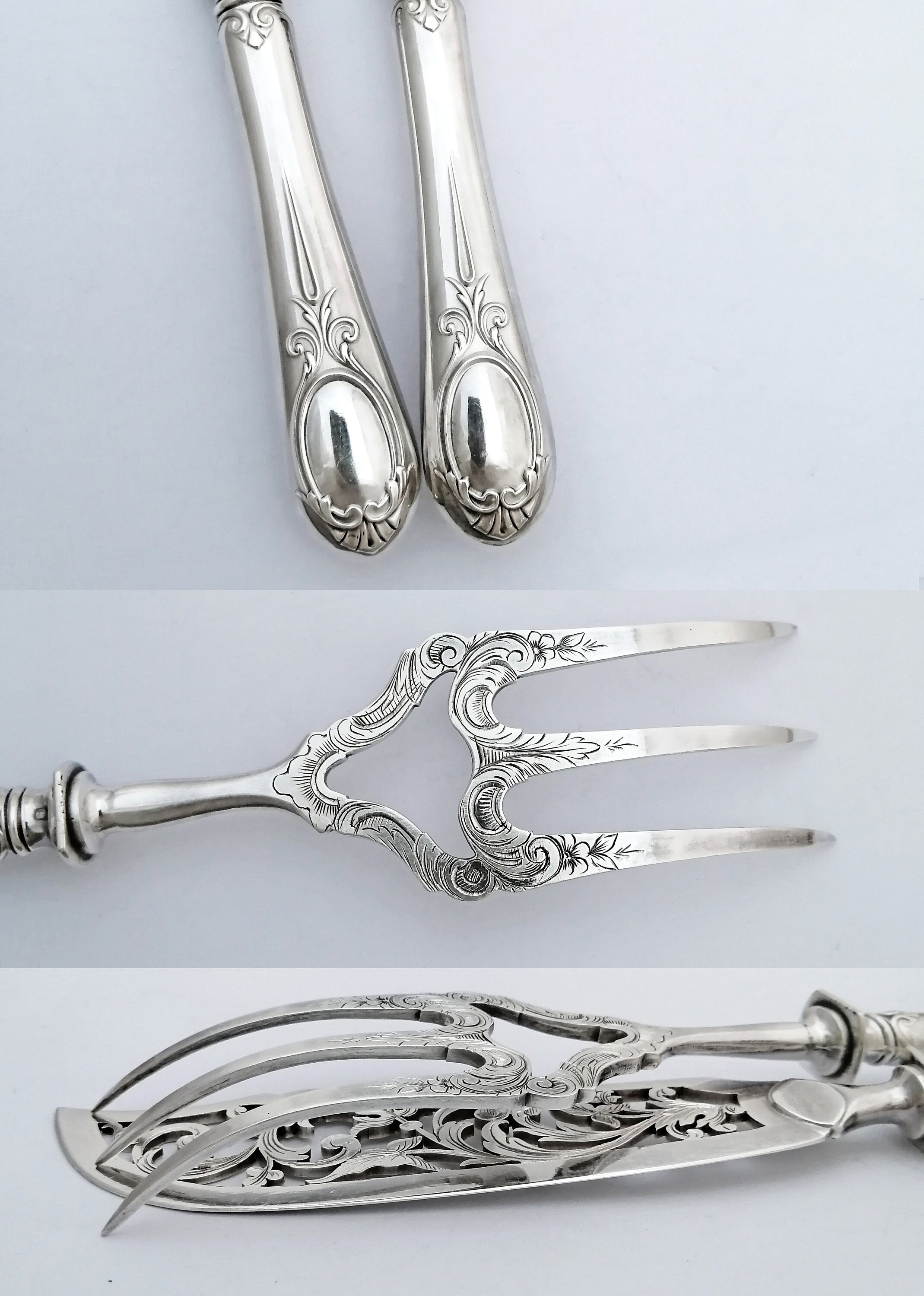 Boxed French Sterling Silver Handled 2pc Fish Serving Set - Etsy