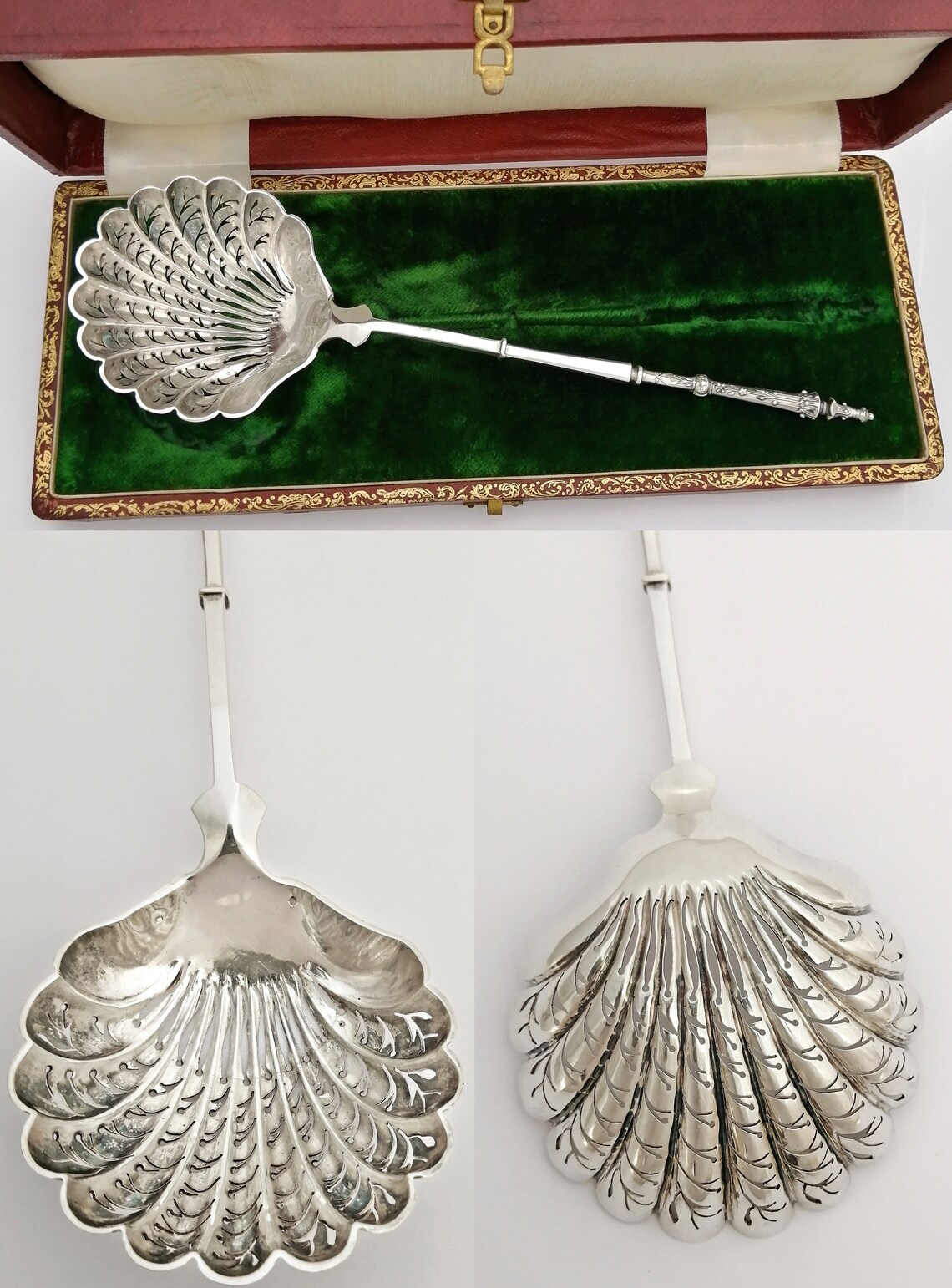 Boxed French .800 Solid Silver Sugar Sifter Spoon A La Russe | Etsy