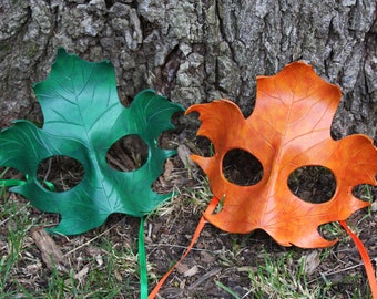 Leather Leaf Mask - Etsy