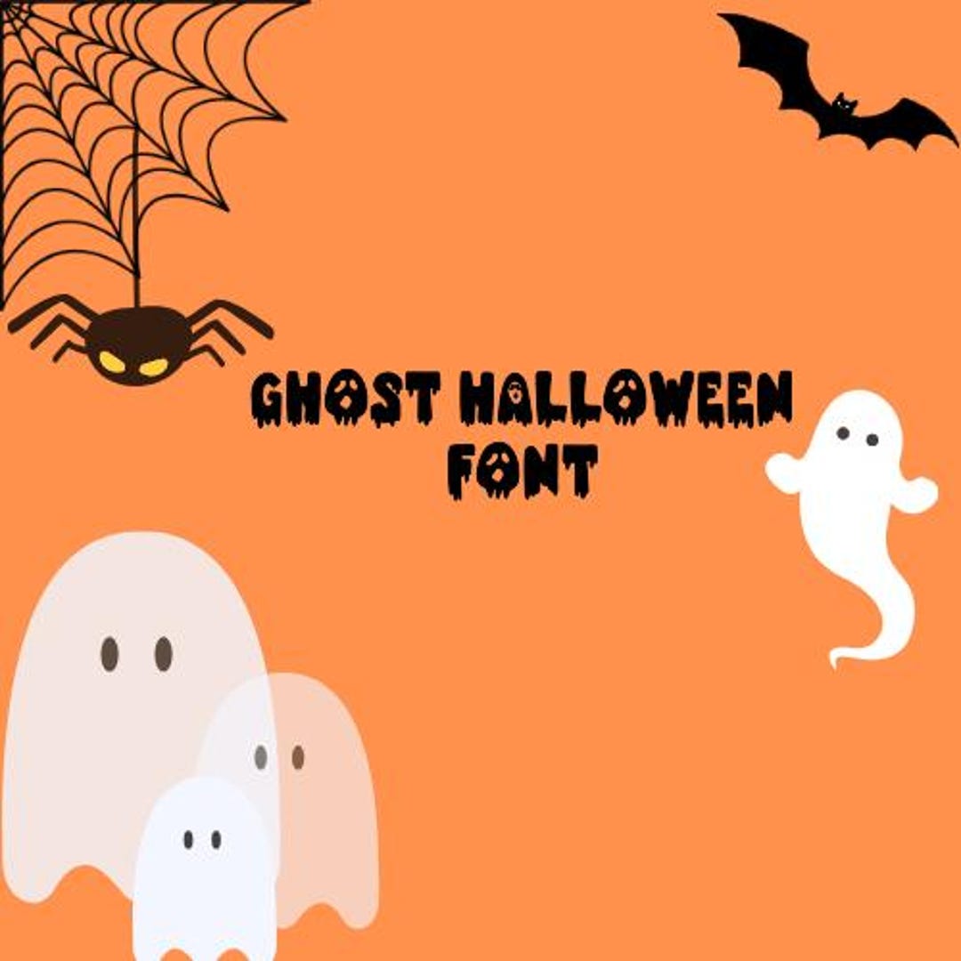 Halloween Ghost Font - Etsy