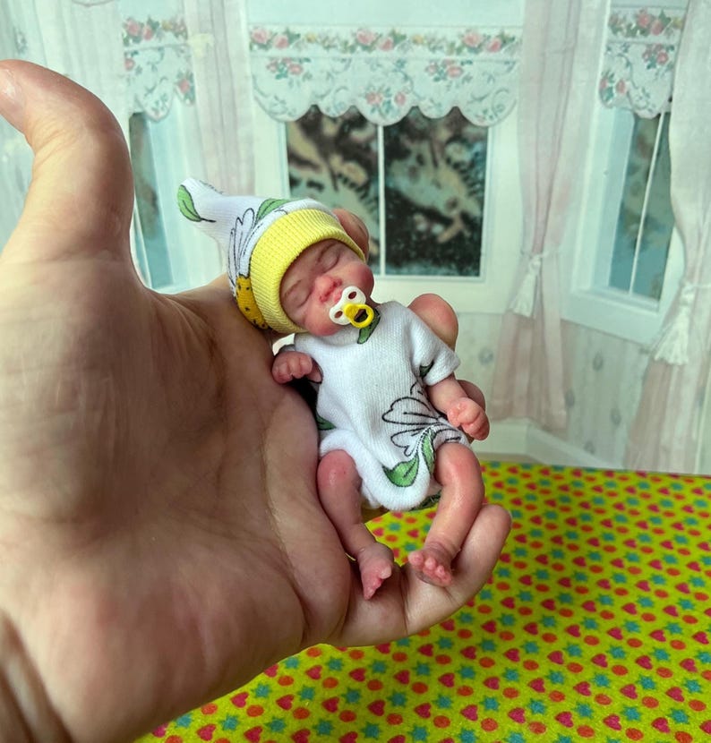 Mini Silicone Baby Doll 4 Inch Aurora (10cm) , Look Real ,full Body ...