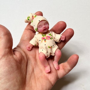 Miniature Silicone Baby Doll 3 Inch Girl Nelly, Tiny Silicone Baby ...