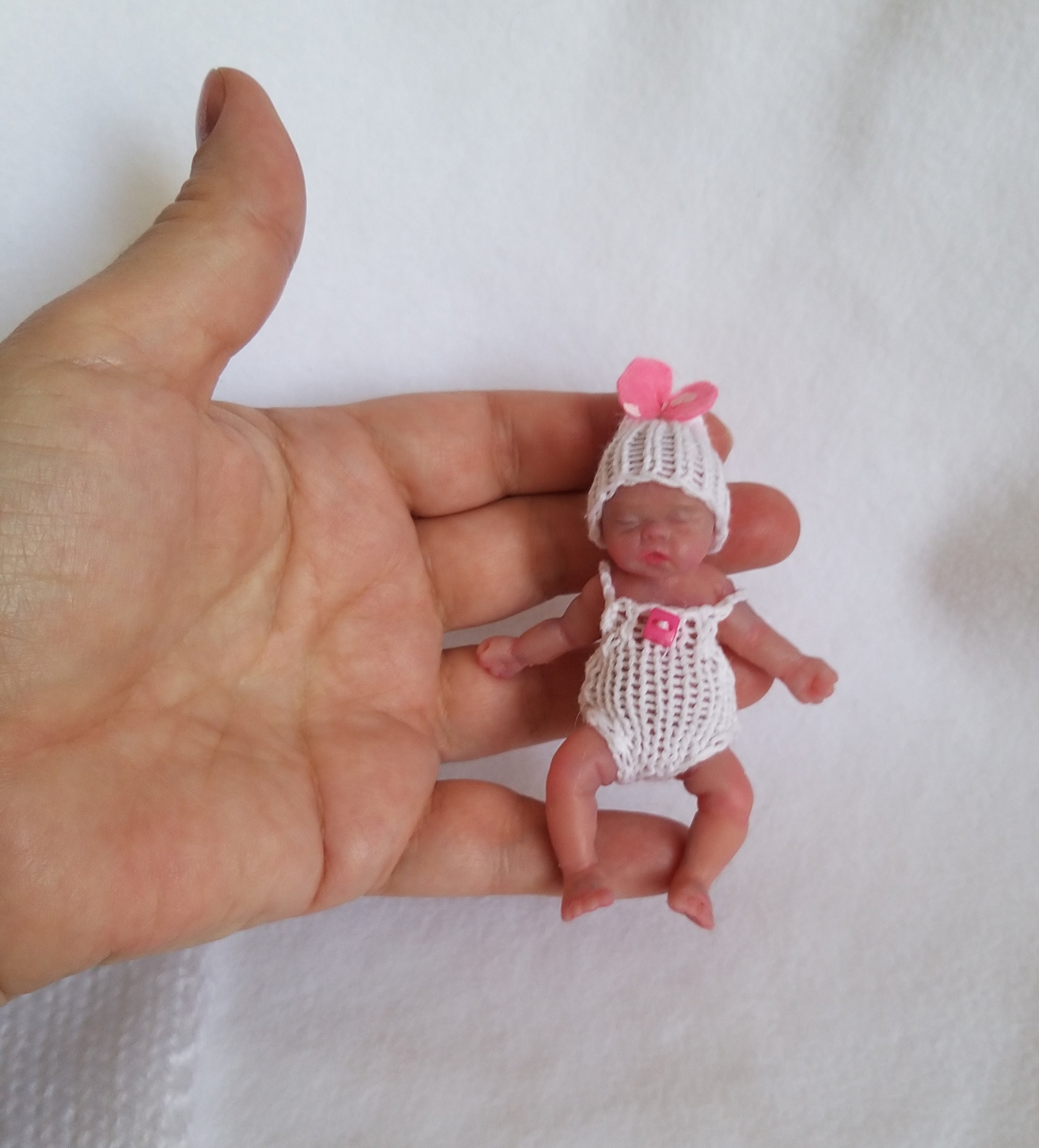 Mini Silicone Baby Doll 3 Inch Full Body Binki 8cm Painted - Etsy