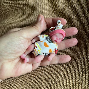 Mini Silicone Baby Doll 3 Inch Full Body Evie (8cm), Painted, Close ...