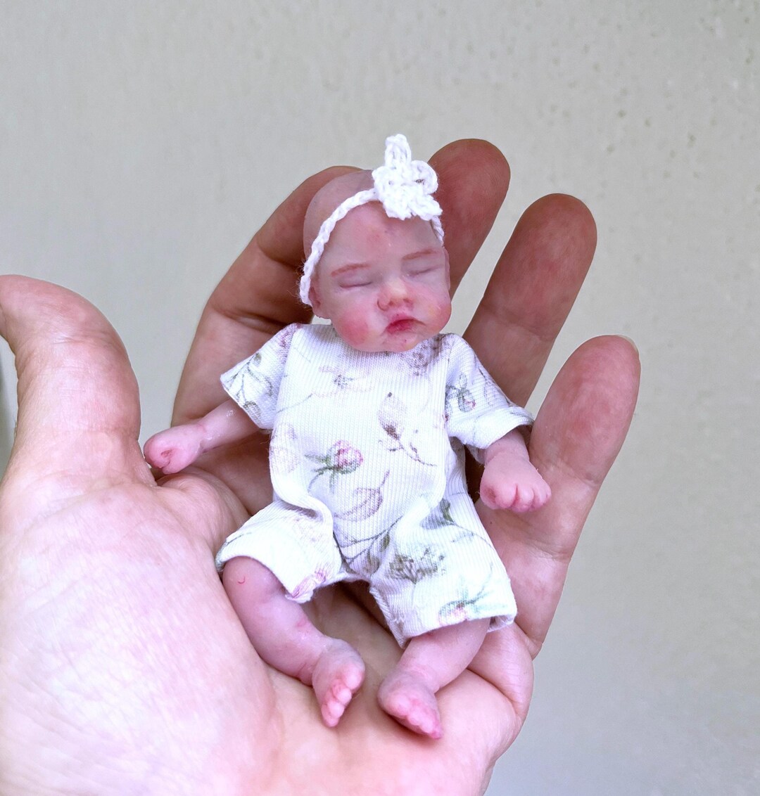 Silicone Baby Doll 4 Inch Amelia (10cm) Full Body Silicone , Painted ...