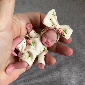Miniature Silicone Baby Doll 3 Inch Girl Nelly, Tiny Silicone Baby ...