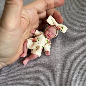 Miniature Silicone Baby Doll 3 Inch Girl Nelly, Tiny Silicone Baby ...