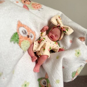 Miniature Silicone Baby Doll 3 Inch Girl Nelly, Tiny Silicone Baby ...