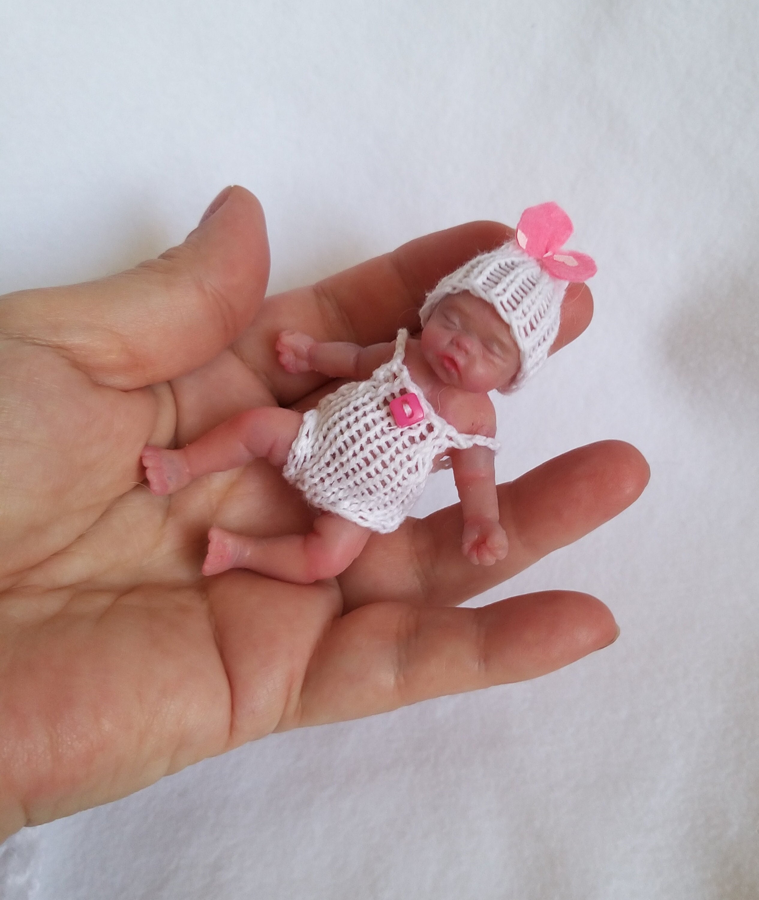 Mini Silicone Baby Doll 3 Inch Full Body Binki 8cm Painted - Etsy