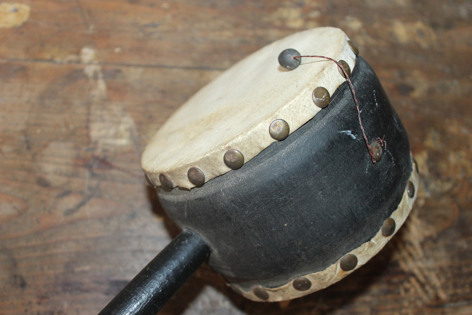 Antique Pigskin Wood Clapper Old Musical Instrument Big | Etsy