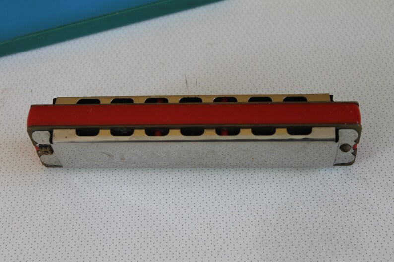 Antique HARMONICA Vintage OLYMPIA Bell Metal Reeds Harmonica - Etsy