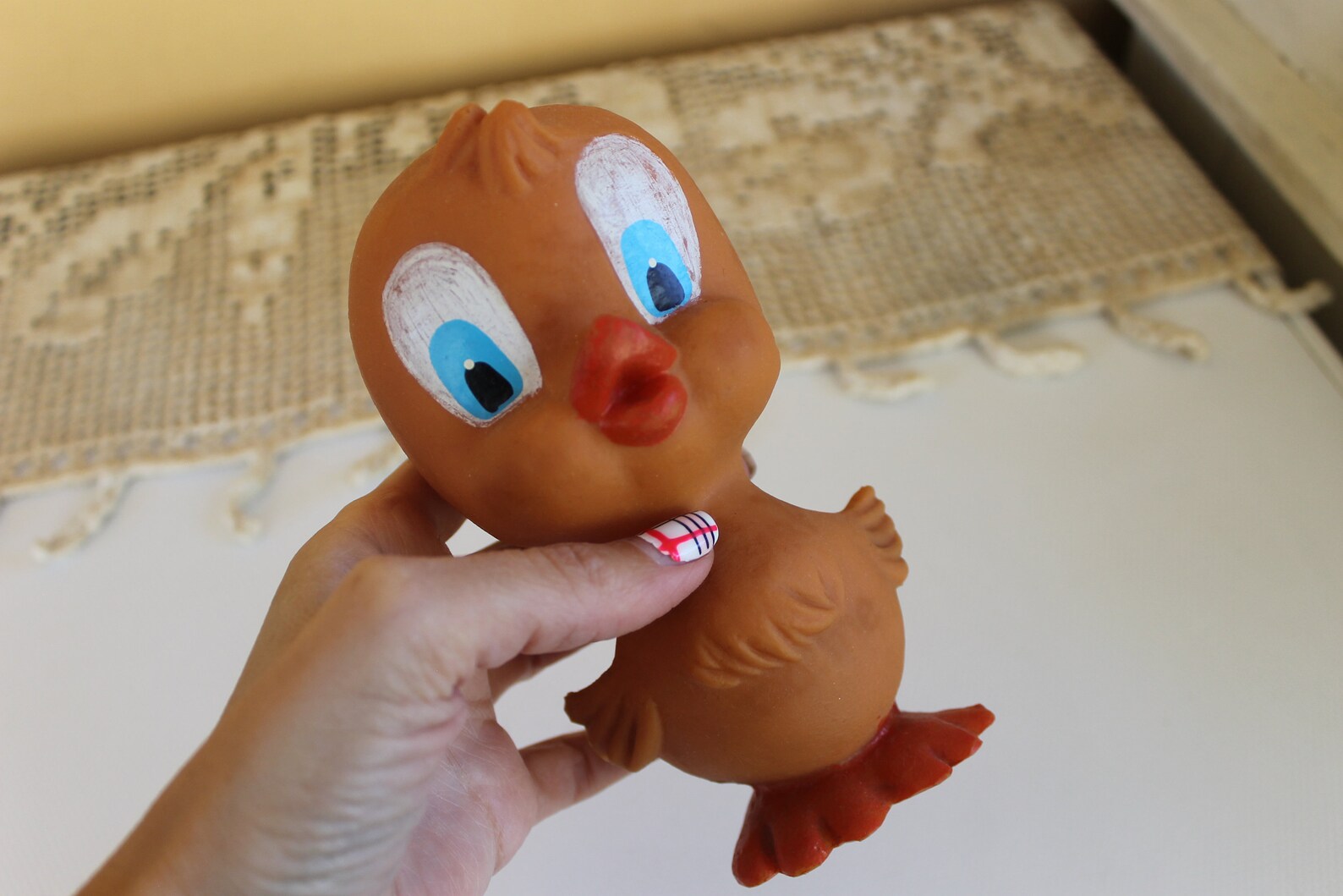 Vintage Big Rubber Toy Yellow Duckling Old Soviet Collectible | Etsy