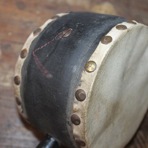 Antique Pigskin Wood Clapper, Old Musical Instrument, Big Vintage Real ...