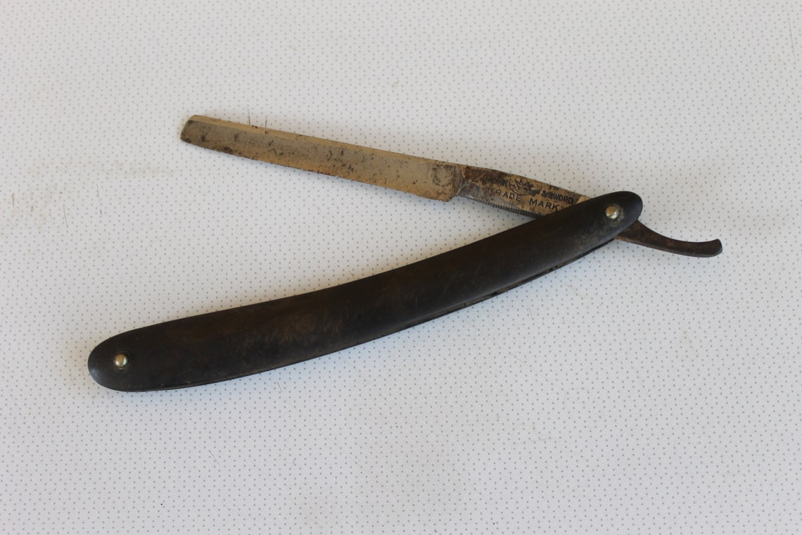 Antique Straight Razor Old German Razor CROWN & SWORD Rare | Etsy
