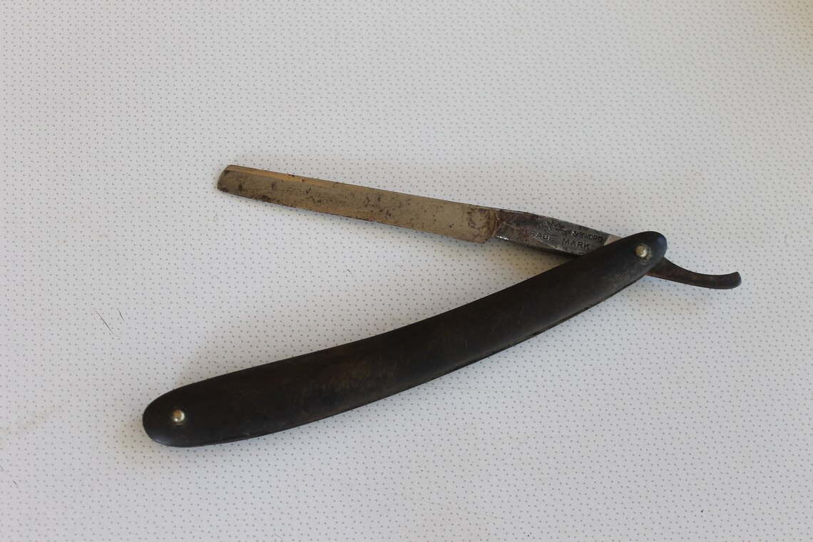 Antique Straight Razor Old German Razor CROWN & SWORD Rare | Etsy