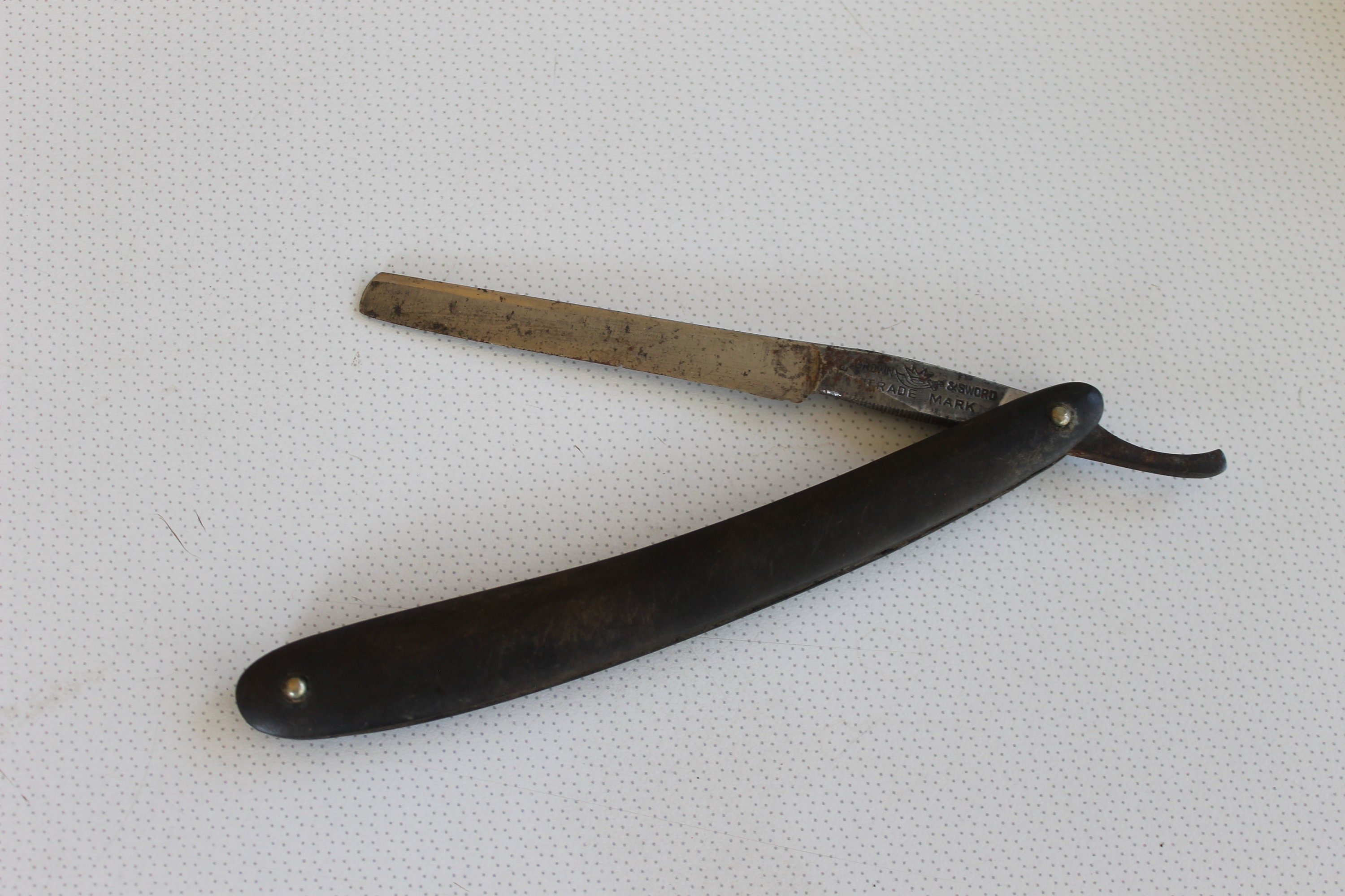 Antique Straight Razor Old German Razor CROWN & SWORD Rare | Etsy