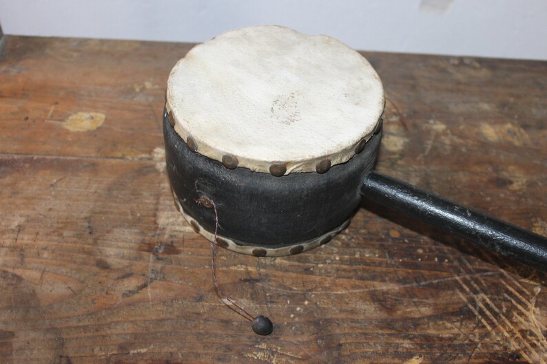 Antique Pigskin Wood Clapper Old Musical Instrument Big | Etsy