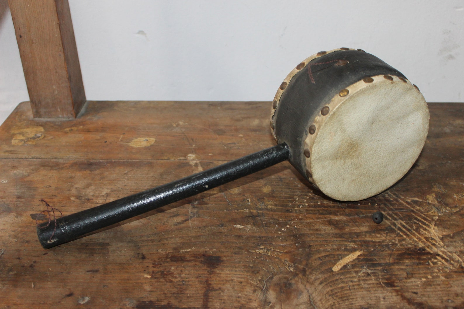 Antique Pigskin Wood Clapper Old Musical Instrument Big | Etsy