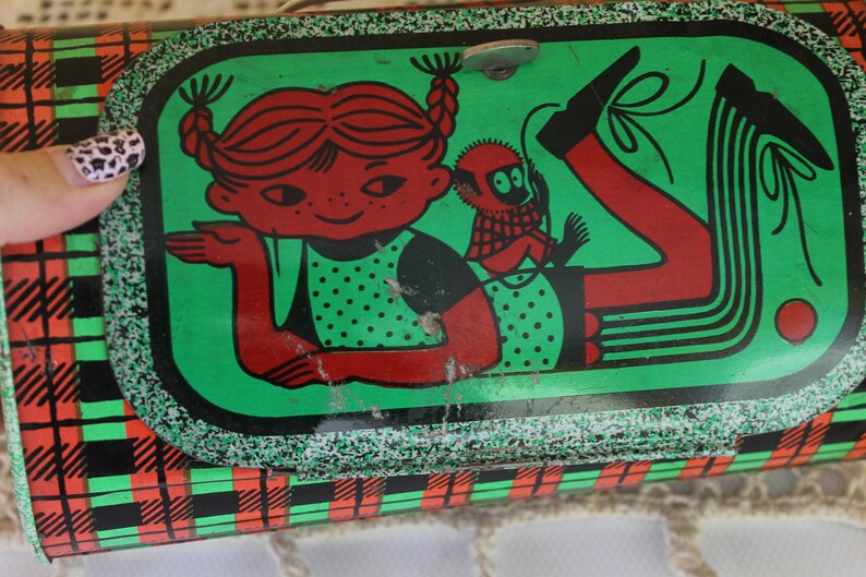 Vintage Lunch Box Pippi Longstocking With Monkey Kid Food - Etsy