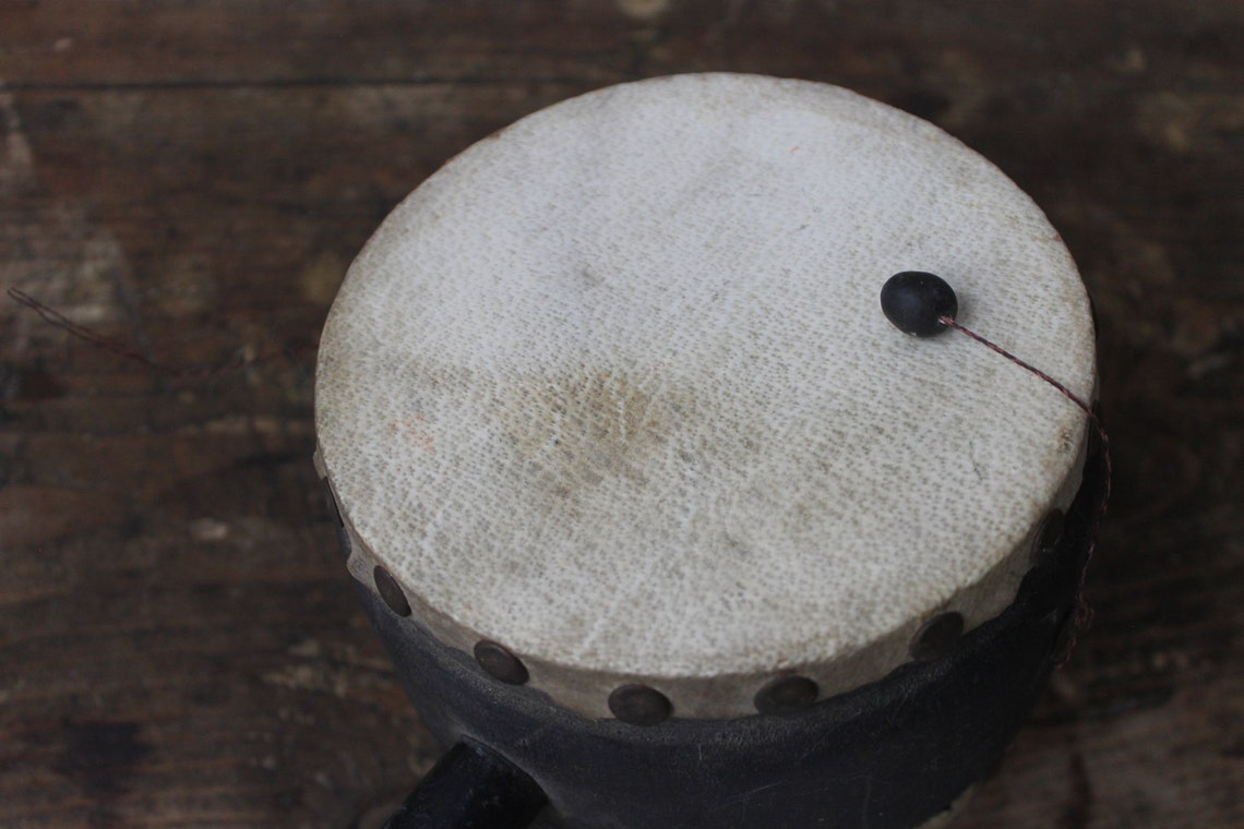 Antique Pigskin Wood Clapper Old Musical Instrument Big | Etsy