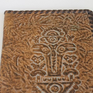 Vintage Book Cover, Embossed Leather Folder, Hand Tooled Portfolio ...