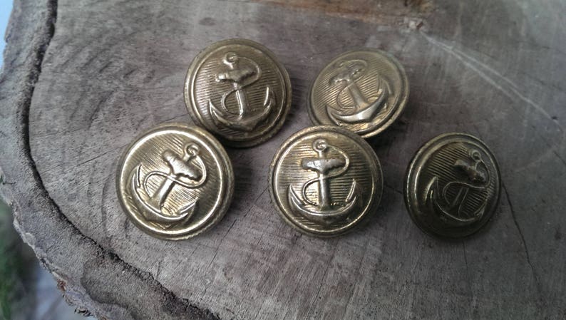 Vintage Military Buttons Brass Buttons Uniform Buttons Set - Etsy