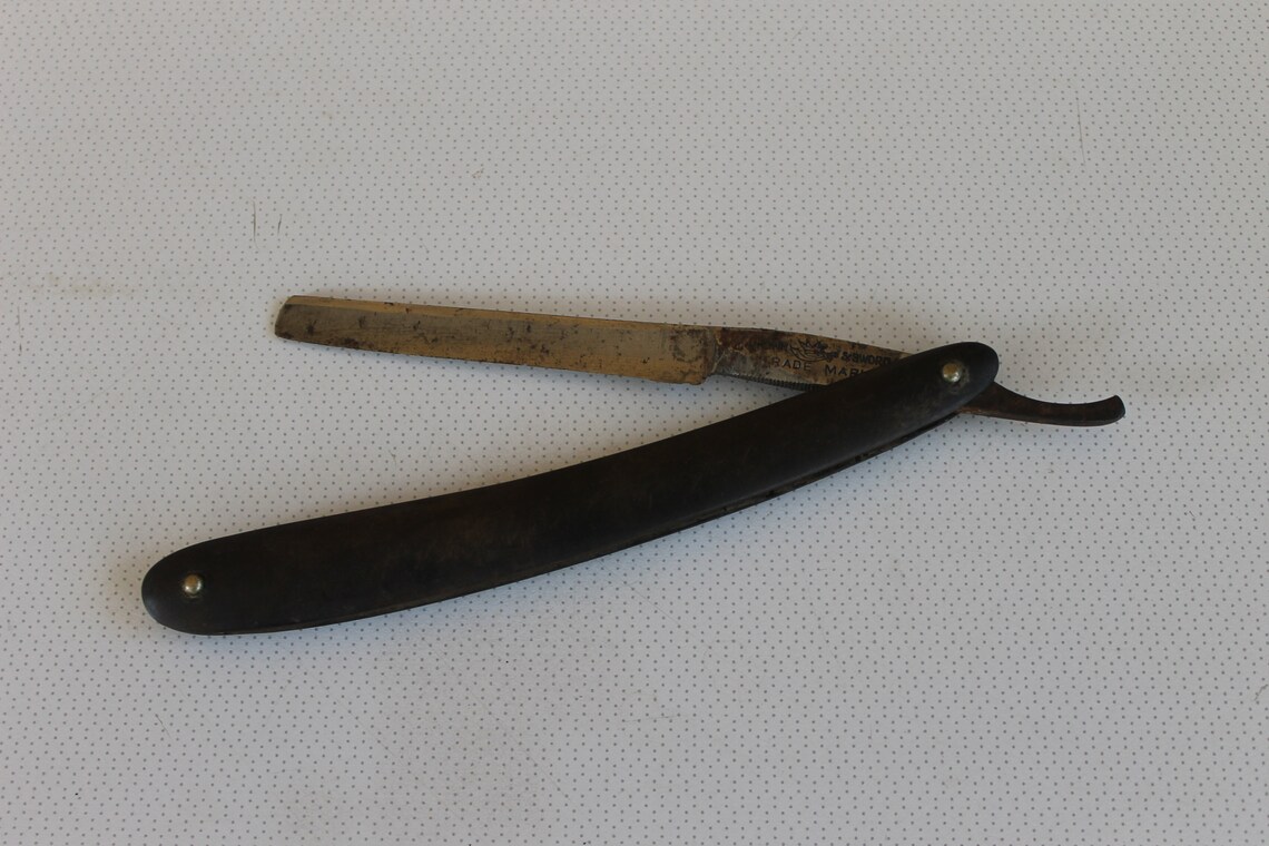 Antique Straight Razor Old German Razor CROWN & SWORD Rare | Etsy