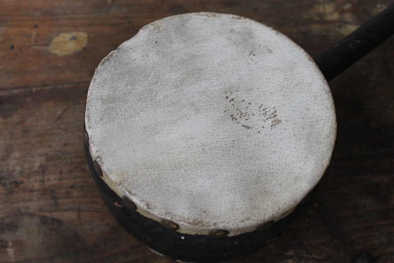 Antique Pigskin Wood Clapper Old Musical Instrument Big | Etsy