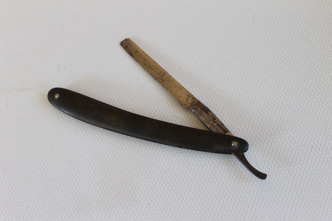 Antique Straight Razor Old German Razor CROWN & SWORD Rare | Etsy