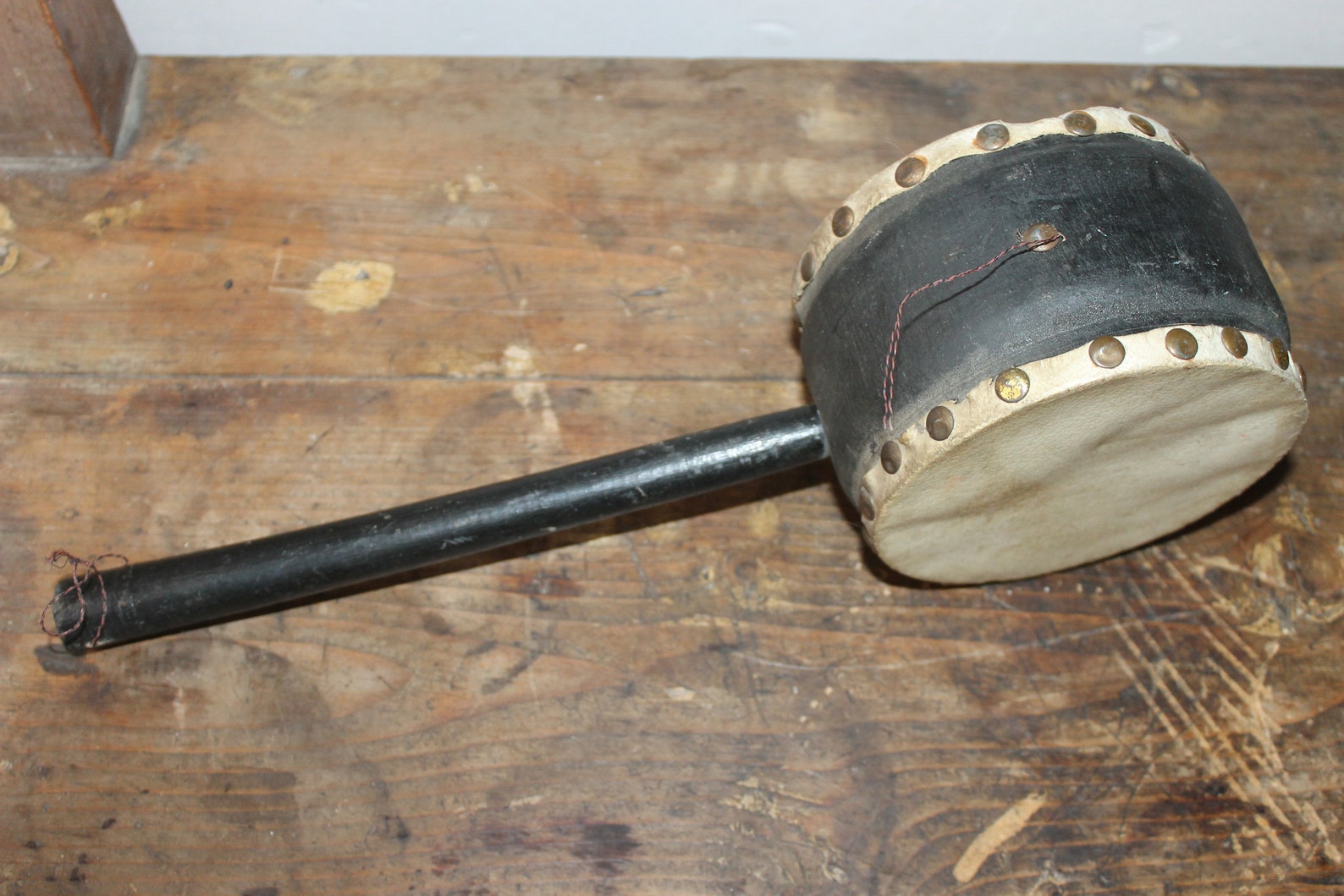 Antique Pigskin Wood Clapper Old Musical Instrument Big | Etsy
