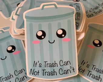 Trash Can Sticker | Etsy