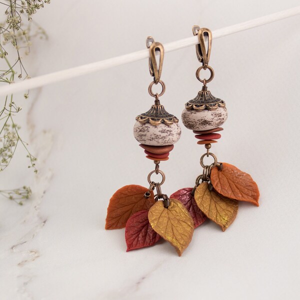 Autumn Leaf Earrings - Etsy