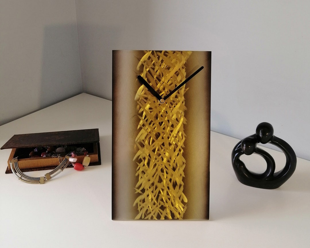 Contemporary Table Clock, Yellow Modern Desk Clock, Modern Kitchen ...