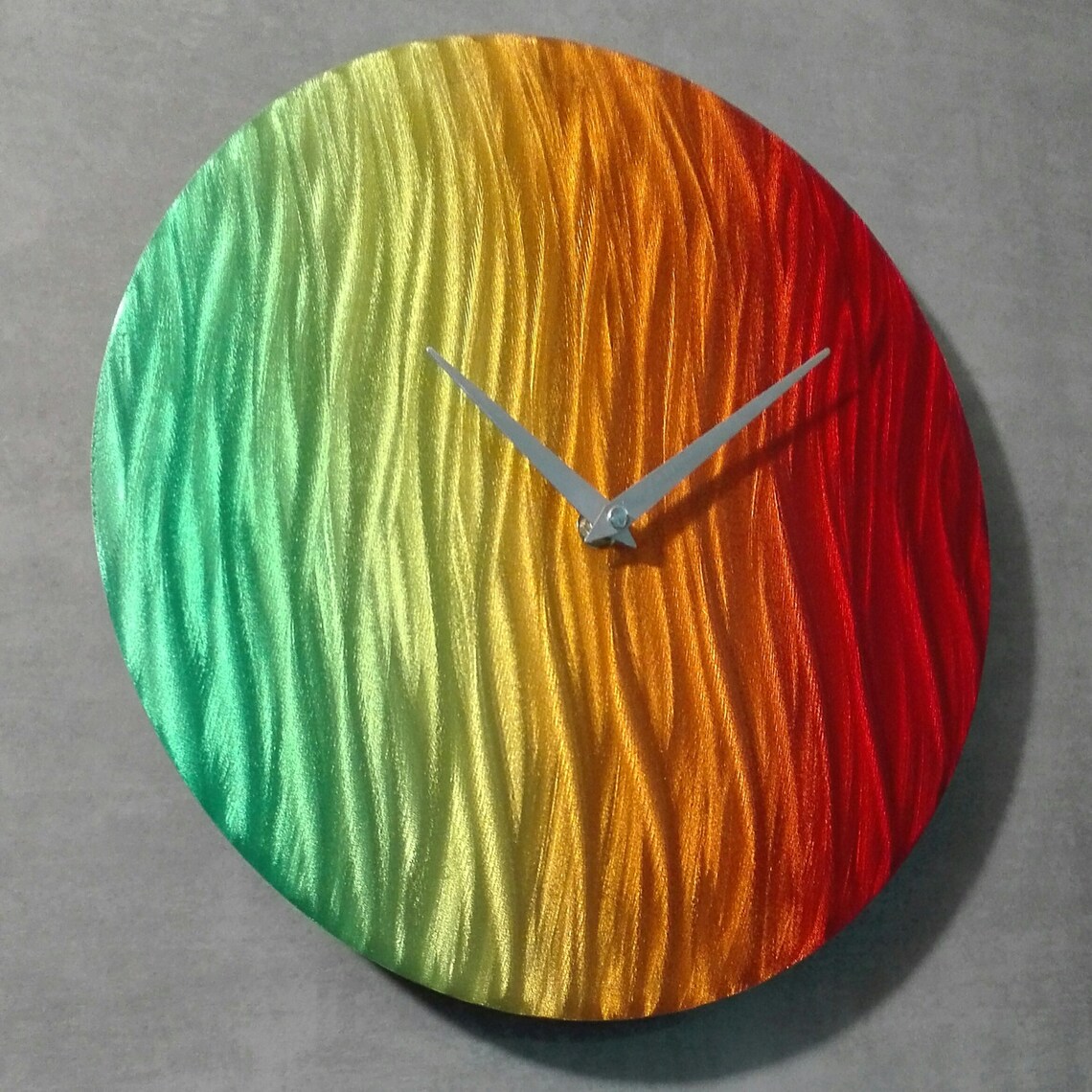 Rainbow Metal Wall Clock Industrial Wall Clock Contemporary - Etsy