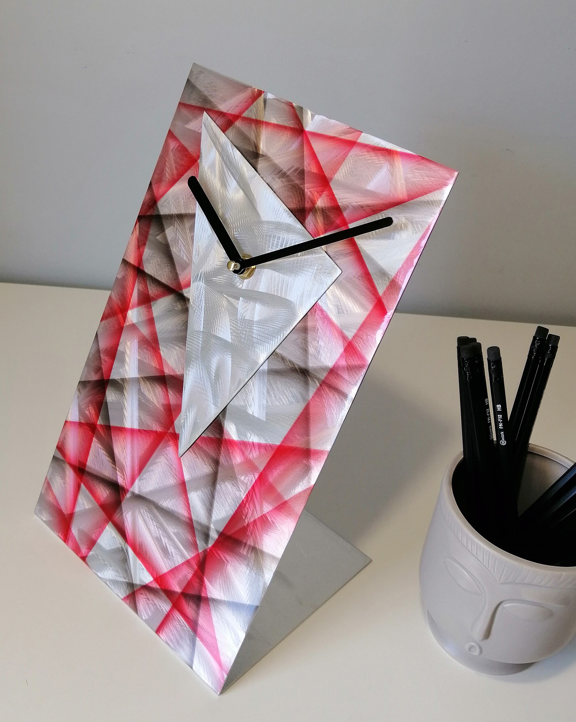 Abstract Table Decor Minimal Table Decor Red Black Modern | Etsy