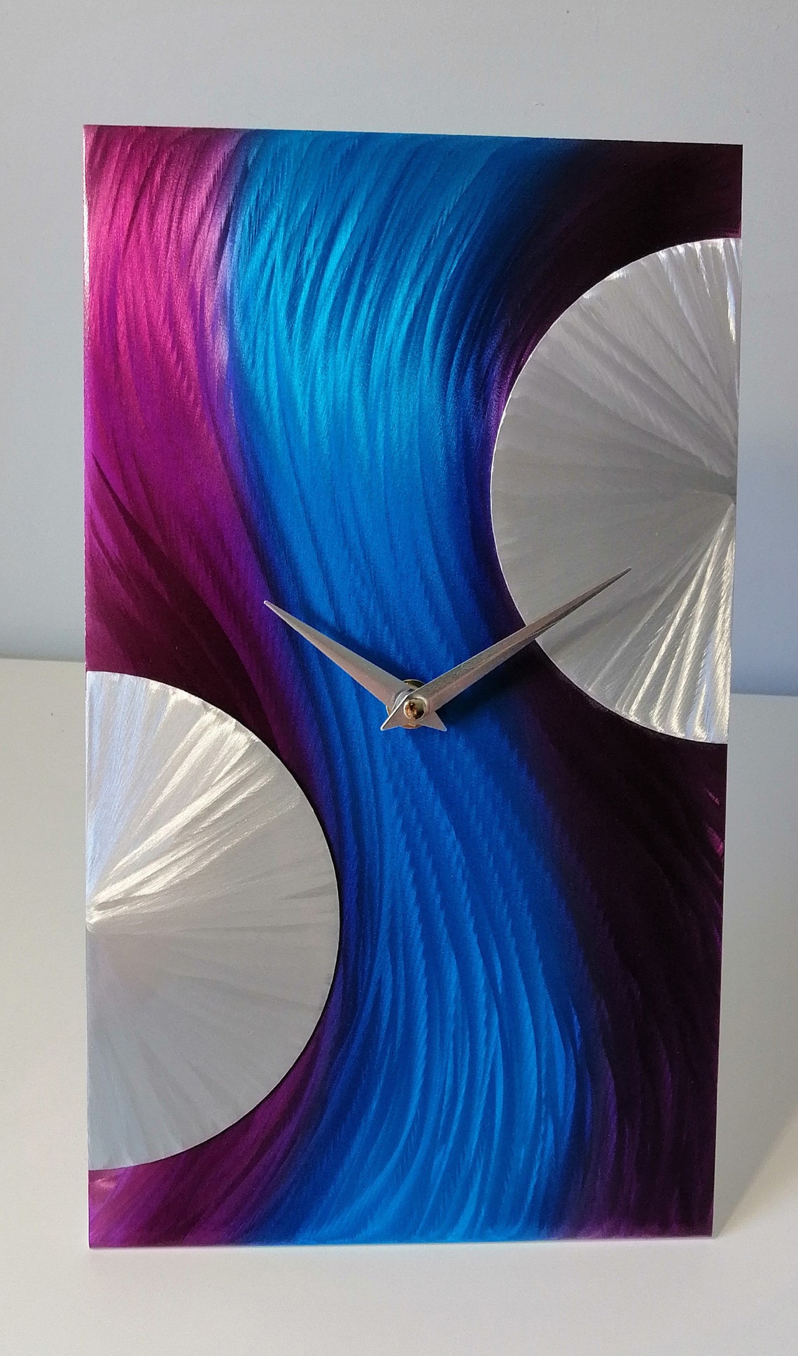 Modern Purple-blue Desk Clock Contemporary Desk Clock Office - Etsy