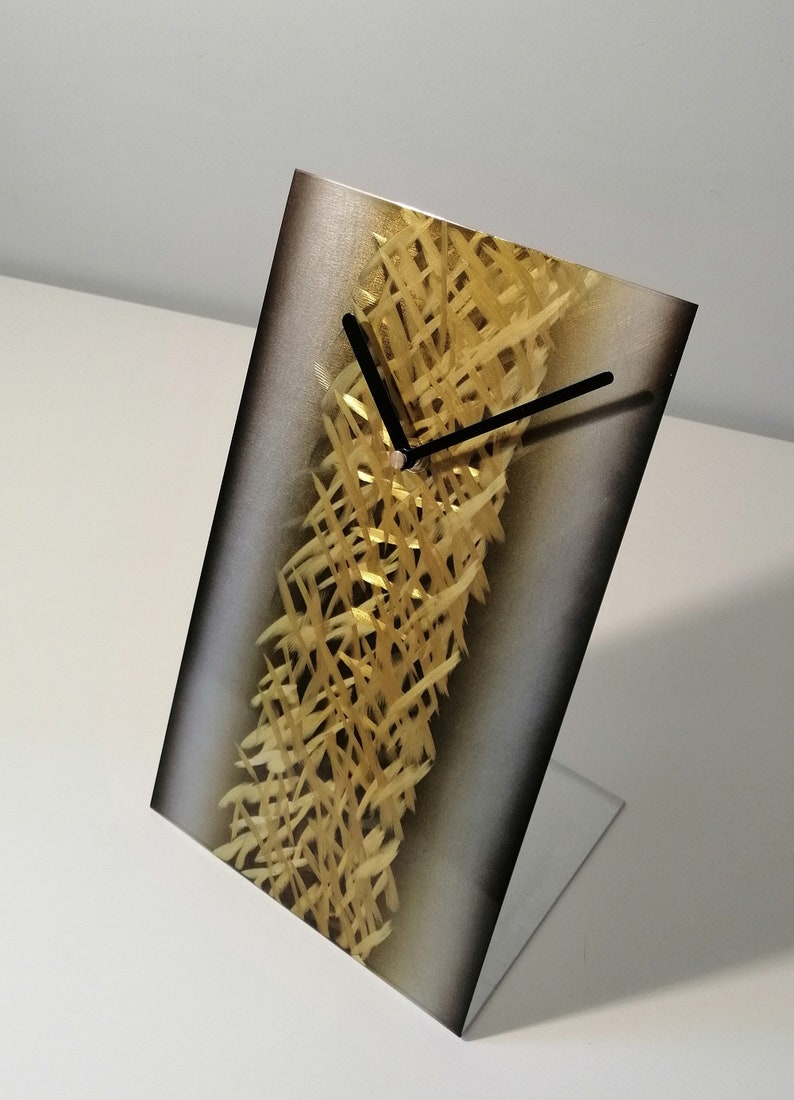 Contemporary Table Clock Yellow Modern Desk Clock Modern | Etsy
