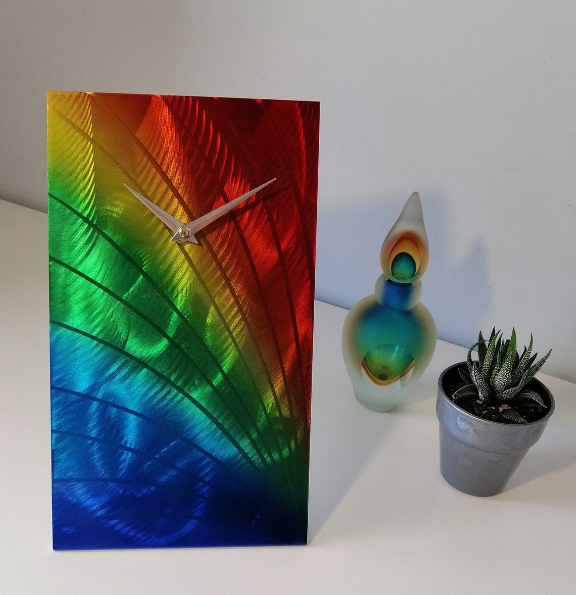 Modern Abstract Table Clock Contemporary Table Clock Metal - Etsy