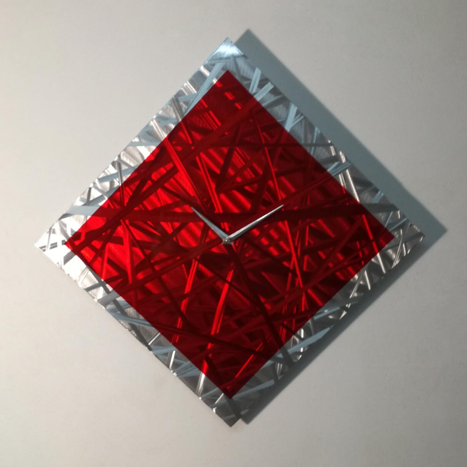 Abstract Metal Wall Clock Modern Wall Clock Metal Wall Art - Etsy