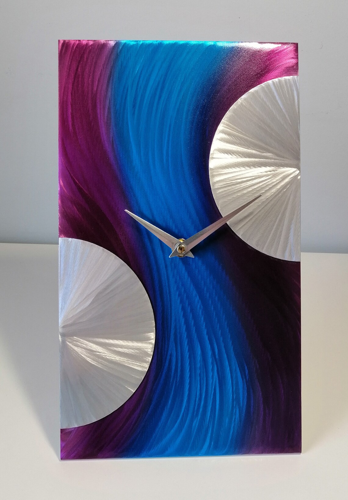 Modern Purple-blue Desk Clock Contemporary Desk Clock Office - Etsy
