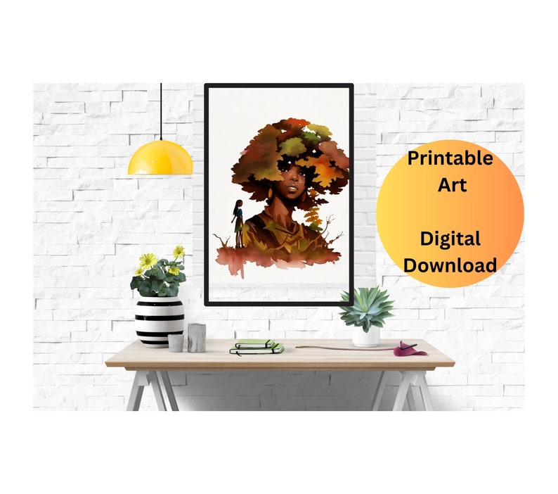 African Princess Art Printable Art Download One With Nature Afrocentric ...