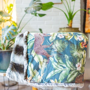 The Velvet Jungle Throw With High-end Faux Fur - Etsy