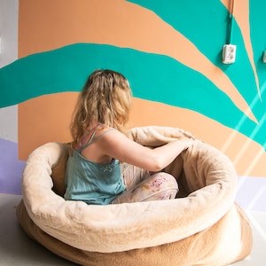 PRE-ORDER Teddy FLOOF for People | Escape Den | Cuddle Cave | Dog Bed ...